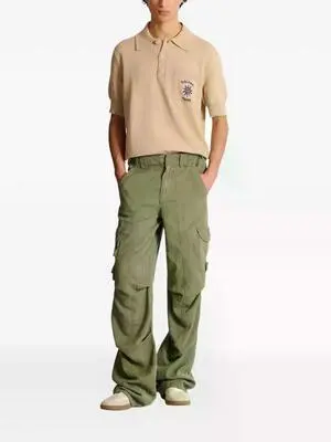 Balmain Short-sleeve Knitted Polo Shirt - Neutrals