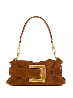 Balmain Clutch With Buckle - Brown