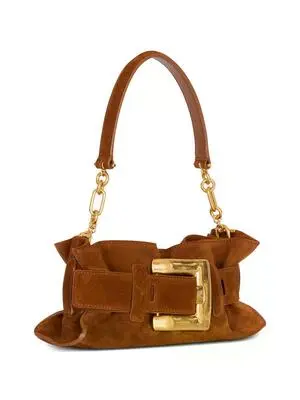 Balmain Clutch With Buckle - Brown