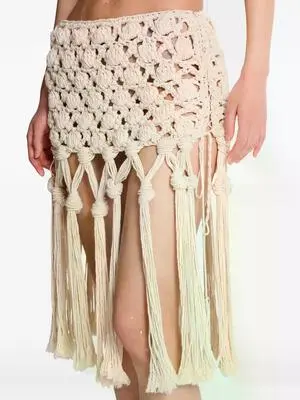 Balmain Crochet Knit Skirt