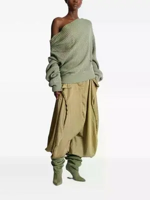 Balmain Asymmetric Ribbed-knit Sweater