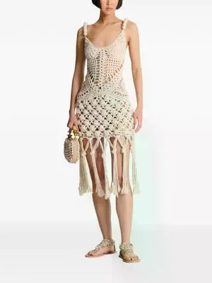 Balmain Knot-detail Mini Dress - Neutrals