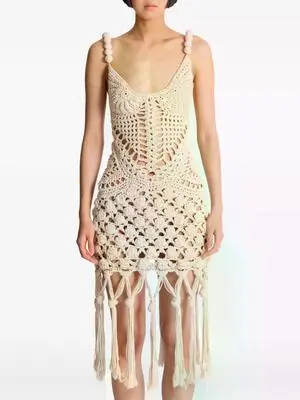 Balmain Knot-detail Mini Dress - Neutrals
