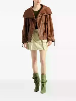 Balmain Denim Mini Skirt - Neutrals