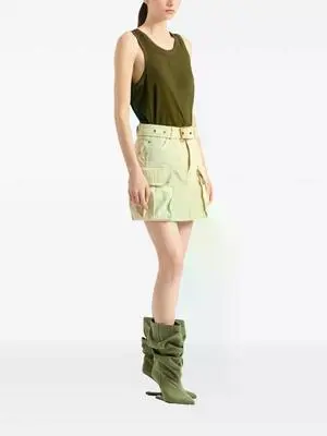 Balmain Denim Mini Skirt - Neutrals