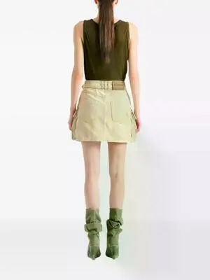 Balmain Denim Mini Skirt - Neutrals