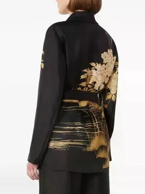 Max Mara Floral-print Belted Top