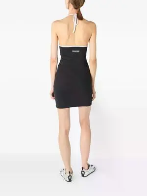 MARINE SERRE Moon Logo Jersey Dress - Black