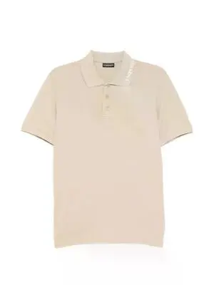 Emporio Armani Logo Polo Shirt - Neutrals