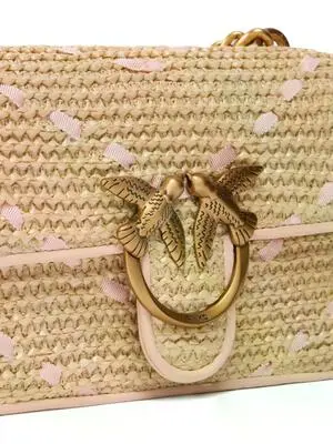 Pinko Mini Love One Bird Cross Body Bag - Neutrals