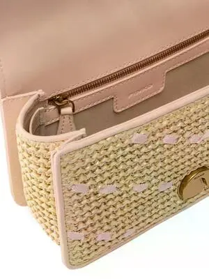 Pinko Mini Love One Bird Cross Body Bag - Neutrals