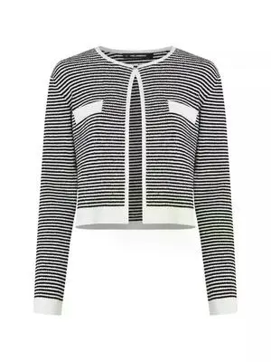 Karl Lagerfeld Ikon Striped Cardigan - Black