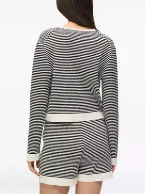 Karl Lagerfeld Ikon Striped Cardigan - Black