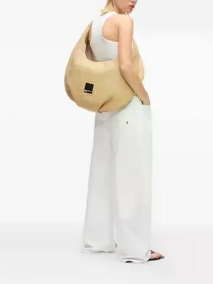 Karl Lagerfeld Logo-patch Shoulder Bag - Neutrals