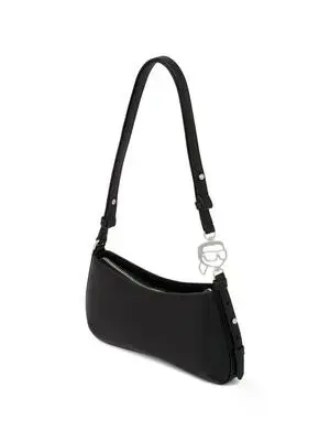 Karl Lagerfeld Mini Logo-plaque Shoulder Bag - Black
