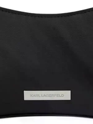 Karl Lagerfeld Mini Logo-plaque Shoulder Bag - Black