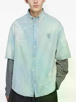 Acne Studios Distressed Embroidered Shirt