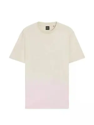 BOSS Inner-monogram T-shirt In A Cotton Blend - Neutrals
