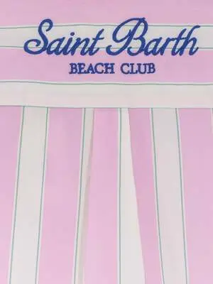 MC2 SAINT BARTH Brigitte Striped Cotton Shirt - Pink