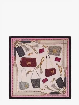Pinko Limbo Silk And Viscose Blend Foulard With Print - Multicolor