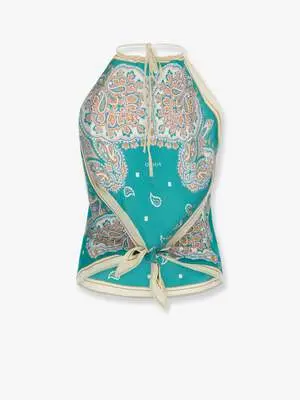 Pinko Viscose And Silk Blend Synchro Top