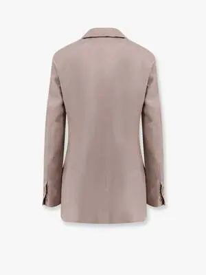 Max Mara Feltro Silk Blazer - Pink