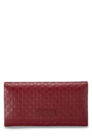 Gucci Microssima Continental Wallet - Red