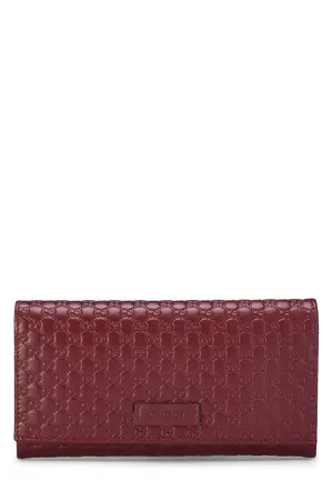 Gucci Microssima Continental Wallet - Red