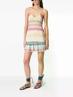 Missoni V-neck Chevron-pattern Mini Dress
