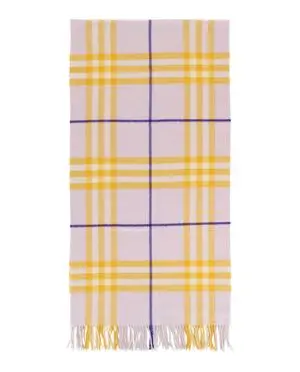 Burberry Checkpattern Fringed Cashmere Scarf - Hazel