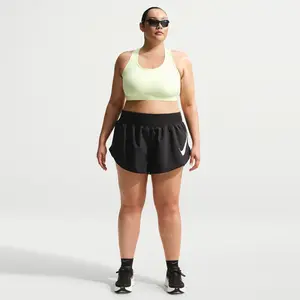 Nike Tempo Flow Swoosh Dri-fit Mid-rise Running Shorts - Black