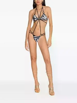AMIR SLAMA Zebra-print Swimsuit