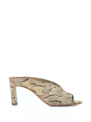 DEL CARLO Snake-print Open Toe Sandals