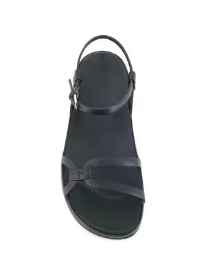 DEL CARLO Leather Sandals - Black