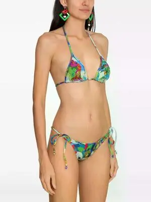 AMIR SLAMA Tie Print Bikini