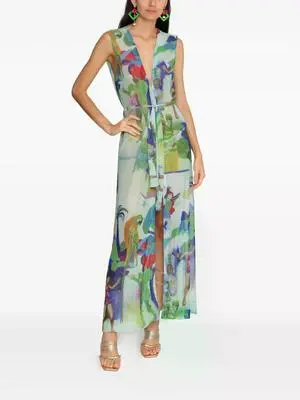 AMIR SLAMA Print Maxi Dress