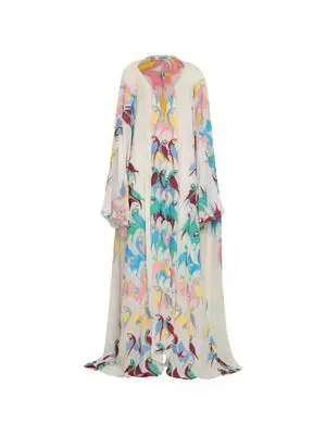 AMIR SLAMA Parrot-print Maxi Dress