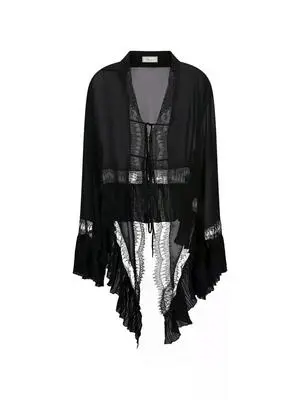 Blumarine Georgette Lace Blouse - Black