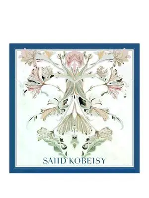 SAIID KOBEISY Medium Floral Scarf - White
