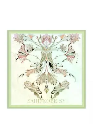 SAIID KOBEISY Medium Floral Scarf - White