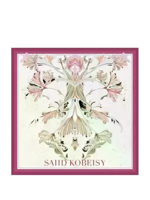SAIID KOBEISY Medium Floral Scarf - White