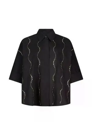 Liu Jo Short-sleeve Poplin Shirt - Black