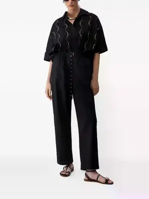 Liu Jo Short-sleeve Poplin Shirt - Black