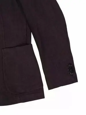 Boglioli Single-breasted Linen Blazer - Brown