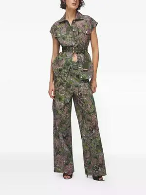Liu Jo Printed Cargo Pants - Brown
