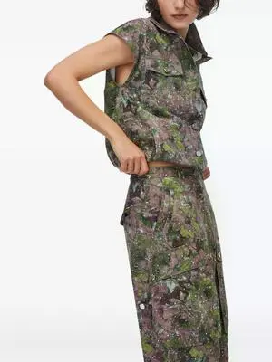 Liu Jo Printed Cargo Pants - Brown