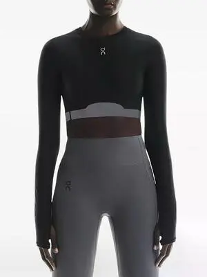 On Train Cropped Top - Black
