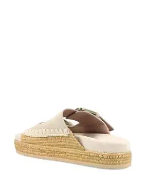 Mou Buckle Platform Sandals - Neutrals
