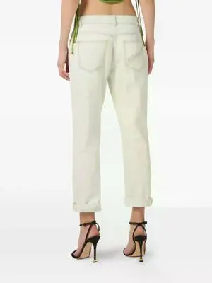 Elisabetta Franchi Denim Five-pocket Trousers - Neutrals