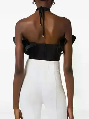 Elisabetta Franchi Ruffled Halterneck Top